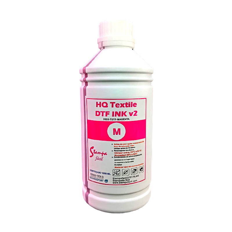 TINTA MAGENTA DTF TEXTIL STAMPAFACIL – 1 LITRO